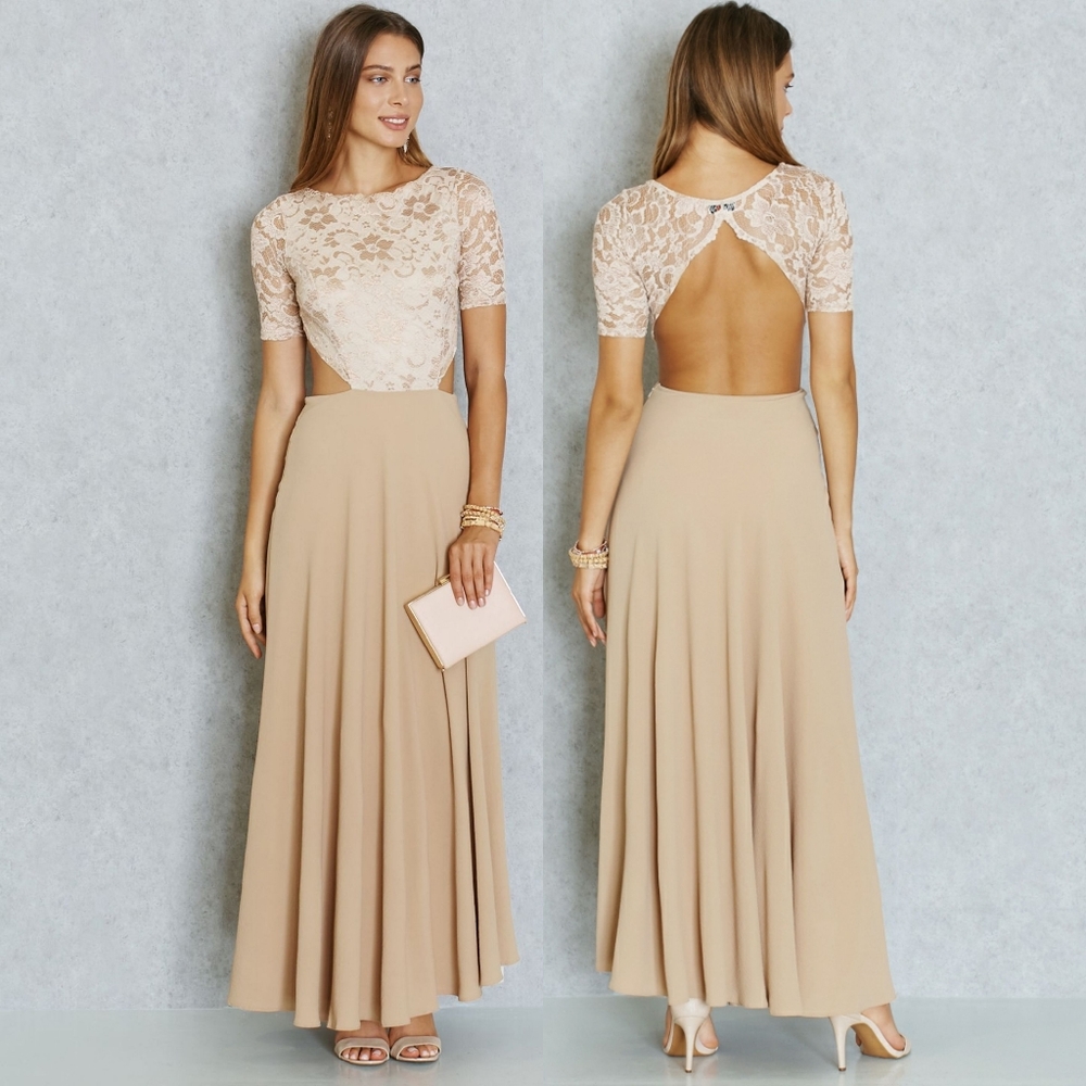 John Zack Petite Lace Bodice Maxi Dress Sz. 10 - Gem
